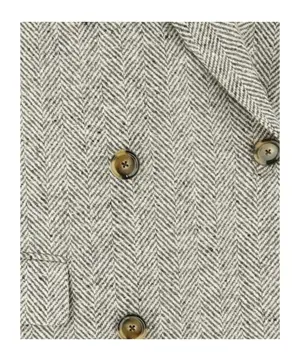 LARDINI Double-breasted Herringbone-tweed Coat