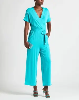 Max Mara Solid V-neck Short-sleeve Jumpsuit