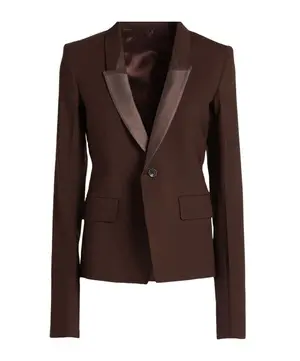 Rick Owens Simple Single- Blazer - Brown