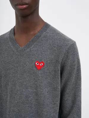 Play Comme Des Garcon Long-sleeve Knit Top