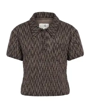 MAISON MARGIELA Two-tone Wool Knit Short Sleeve