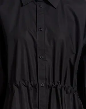 Balenciaga Solid Color Long-sleeve Shirt Dress - Black