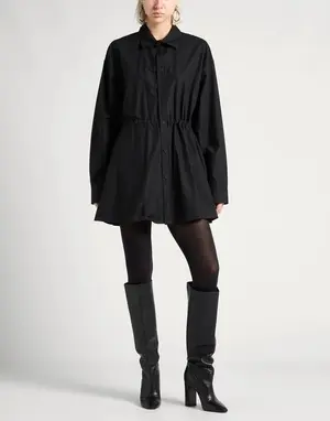 Balenciaga Solid Color Long-sleeve Shirt Dress - Black