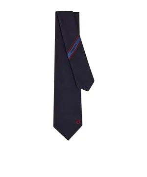 FERRAGAMO Logo Tie - Dark Blue