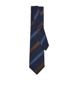 FERRAGAMO Regimental Jacquard Tie - Blue