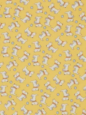 FERRAGAMO Charlie Print Silk Tie - Yellow
