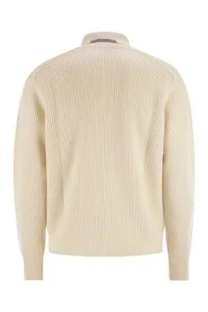 Peserico Button-front Long-sleeve Knit Top