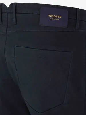 Incotex Blue Division Pleated Trousers - Navy Blue