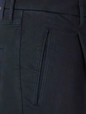 Incotex Blue Division Pleated Trousers - Navy Blue