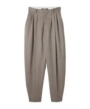 Jacquemus High-waisted Button-detail Trousers - Light Brown