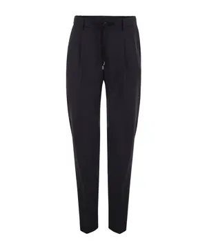 Peserico Drawstring Casual Pants - Blue