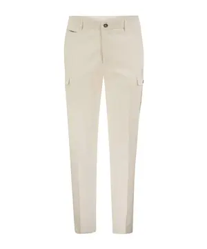 Peserico Multi-pocket Casual Trousers - White