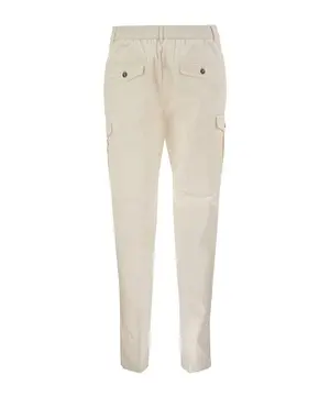 Peserico Multi-pocket Casual Trousers - White
