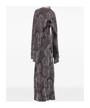 Rabanne Long-sleeve Pearl Crepe Dress