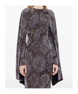Rabanne Long-sleeve Pearl Crepe Dress
