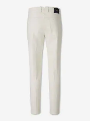 Incotex Pleated Straight-leg Trousers - Ivory White