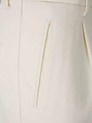 Incotex Pleated Straight-leg Trousers - Ivory White
