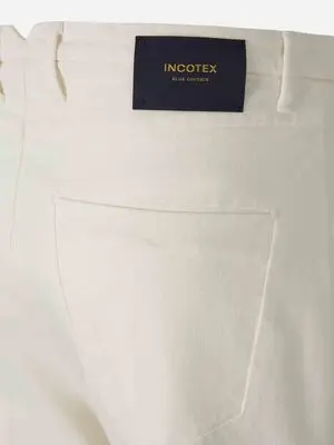 Incotex Pleated Straight-leg Trousers - Ivory White
