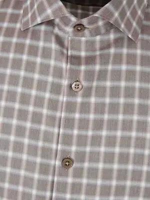 Canali Cotton Plaid Shirt