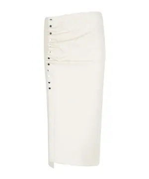 Rabanne Gathered Detailed Midi Skirt