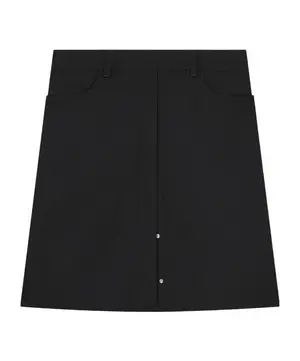 COURREGES Stretch-twill Snap-button Mini Skirt