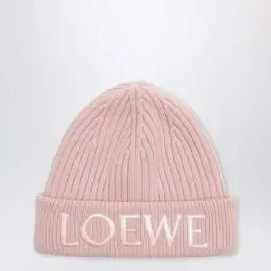 Loewe Wool Beanie With Embroidered Logo - Pink