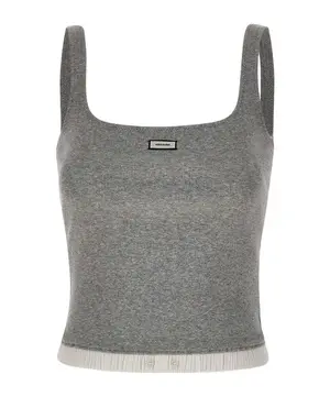 ENTIRE STUDIOS Entire Studios Cropped Ribbed Knitted Top