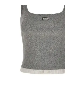 ENTIRE STUDIOS Cropped Ribbed Knitted Top