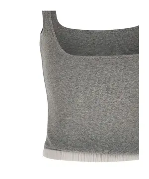 ENTIRE STUDIOS Cropped Ribbed Knitted Top