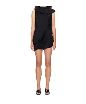 ENTIRE STUDIOS Asymmetric Layered Dress - Black