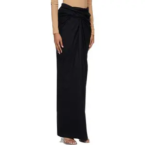 ENTIRE STUDIOS Interlock Twist-detail Draped Maxi Skirt