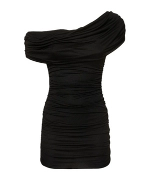 Blumarine Draped Jersey Sablé Dress