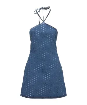 Giuseppe Di Morabito Embellished Cotton Denim Mini Dress
