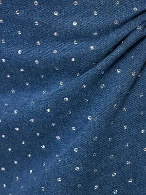 Giuseppe Di Morabito Embellished Cotton Denim Mini Dress
