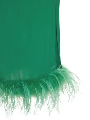Giuseppe Di Morabito Viscose Midi Dress W/ Feathers