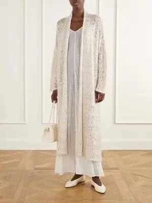 RUOHAN Evora Draped Open-knit Cardigan