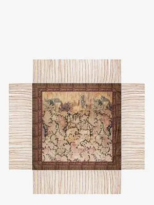 PIERRE-LOUIS MASCIA Aloeuw Silk Fringed Foulard - Beige