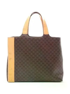 Celine 2000s Macadam Embossed Handbag - Brown