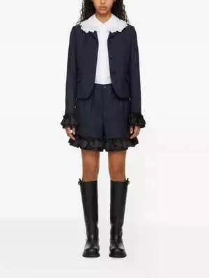 Comme Des Garçons Ruffle-trimmed Blazer Jacket