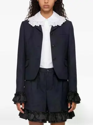Comme Des Garçons Ruffle-trimmed Blazer Jacket