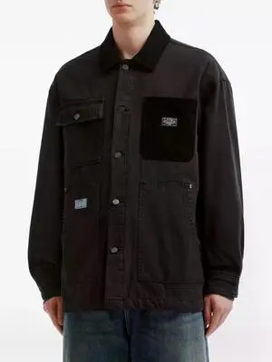 Izzue Corduroy-trim Multi-pocket Shirt Jacket