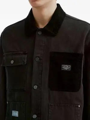 Izzue Corduroy-trim Multi-pocket Shirt Jacket