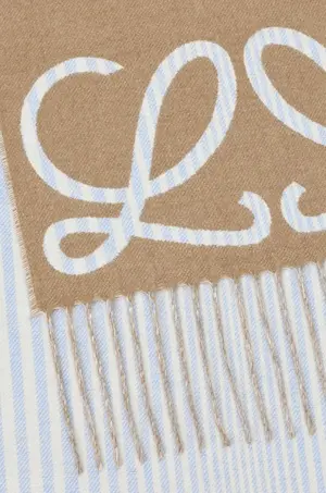 Loewe Anagram Fringed Edge Scarf