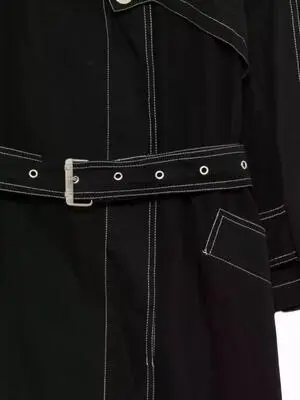 Versace 1980s Contrast-stitch Belted Jacket