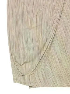 Giorgio Armani 1990s Draped Pinstripe Midi Skirt
