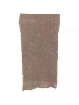 MIRROR IN THE SKY Fringed Cashmere Scarf - Brown