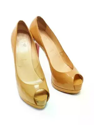 CHRISTIAN LOUBOUTIN Lady Peep Patent Leather Pumps