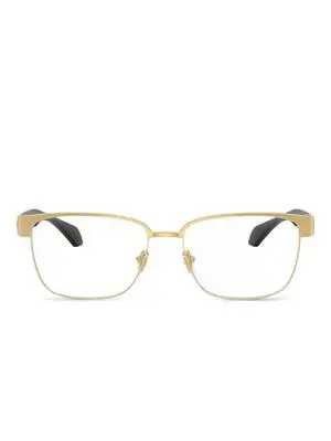 Versace Medusa-plaque Rectangle-frame Glasses - Gold