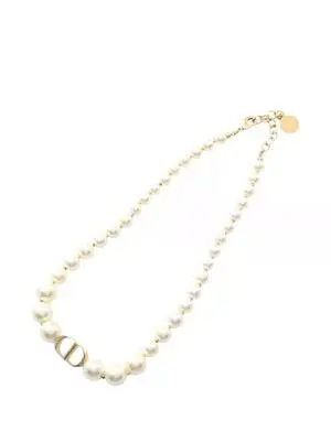 Dior 2010s 30 Montaigne Faux-pearl Necklace - Gold