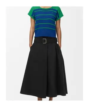 Loewe Belted Midi Skirt - Black